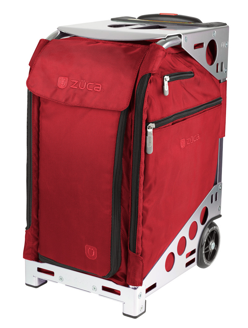 Zuca Professional Wheelie Case for Stenograph in Ruby Red with Silver ...
