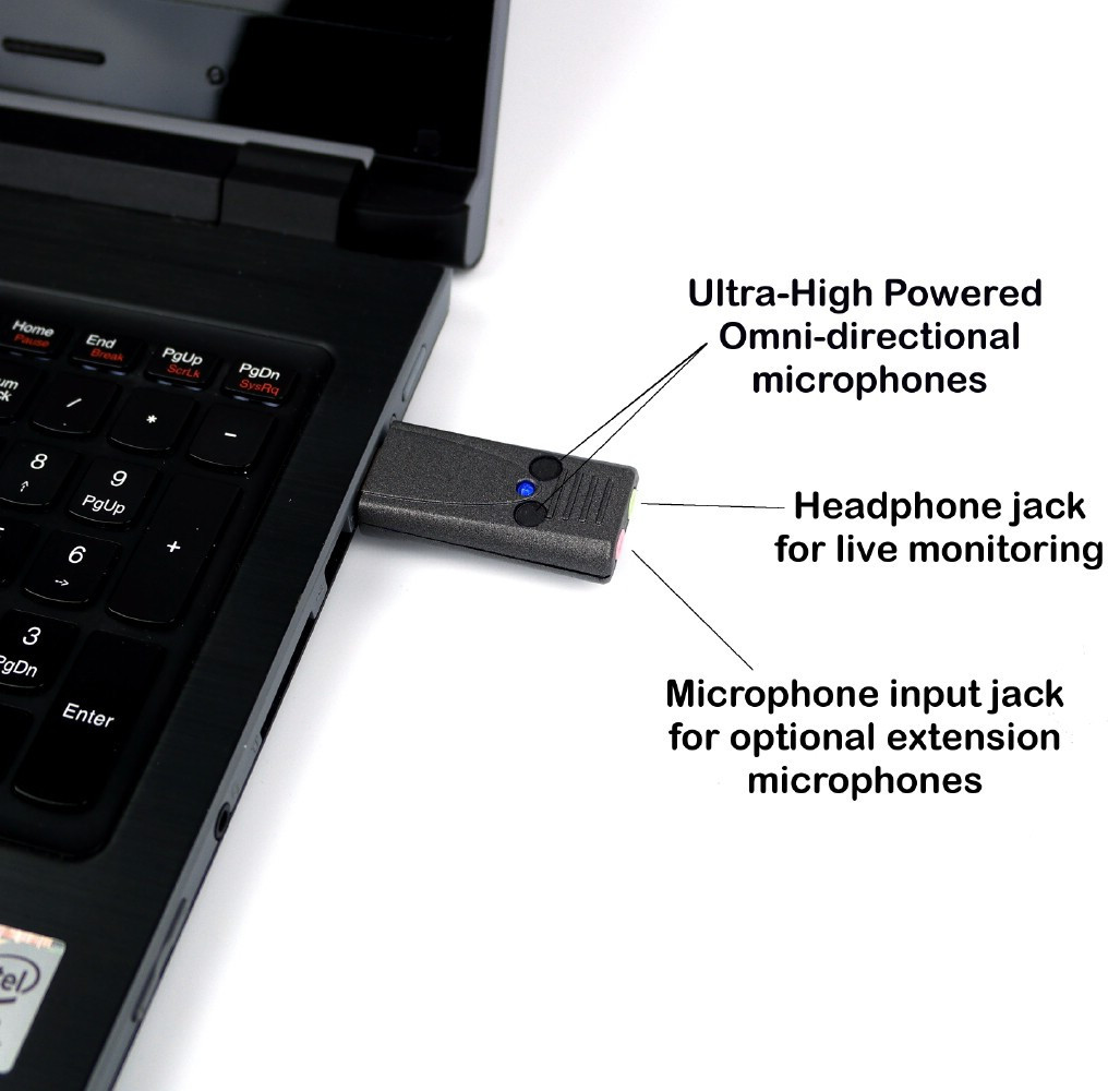 USB High Sensitivity Omnidirectional Microphone for Notebook ...