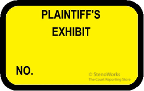 PLAINTIFF'S EXHIBIT NO Labels Stickers Yellow Free Shipping ...