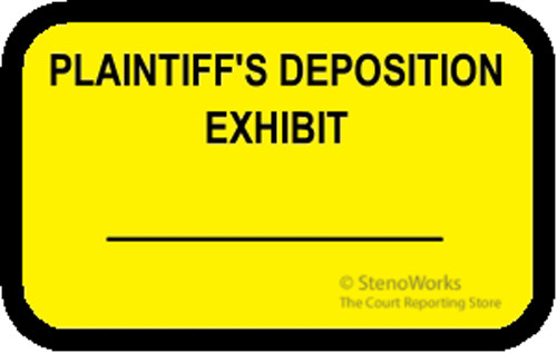 DEPOSITION EXHIBIT Labels Fluorescent Pink Free Shipping - StenoWorks ...