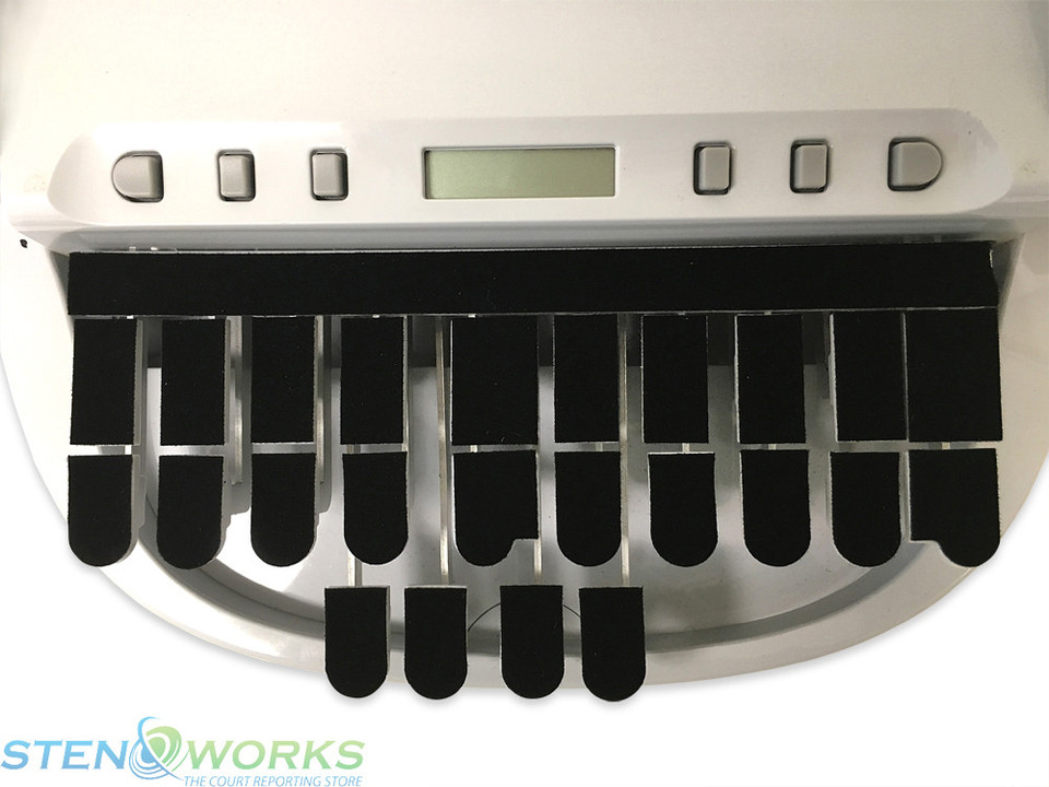 Steno Writer Black Shimmer Felt Keytop Covers