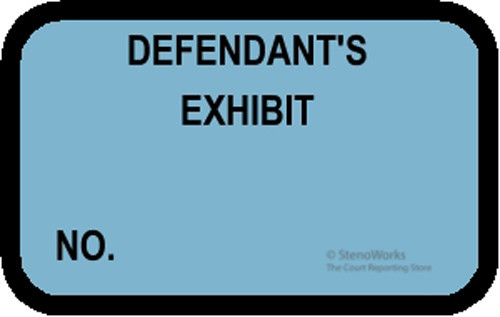 DEFENDANT'S EXHIBIT Labels Stickers Blue Free Shipping - StenoWorks The ...