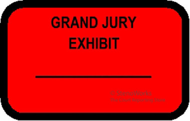 GRAND JURY EXHIBIT Labels Stickers Red Free Shipping - StenoWorks The ...