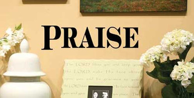 Praise Vinyl Wall Scripture | Christian Gifts Place