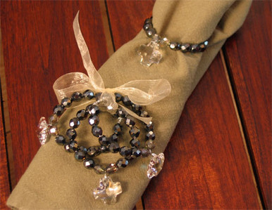 Crystal with Crystal Cross Napkin Rings | Christian Gifts Place