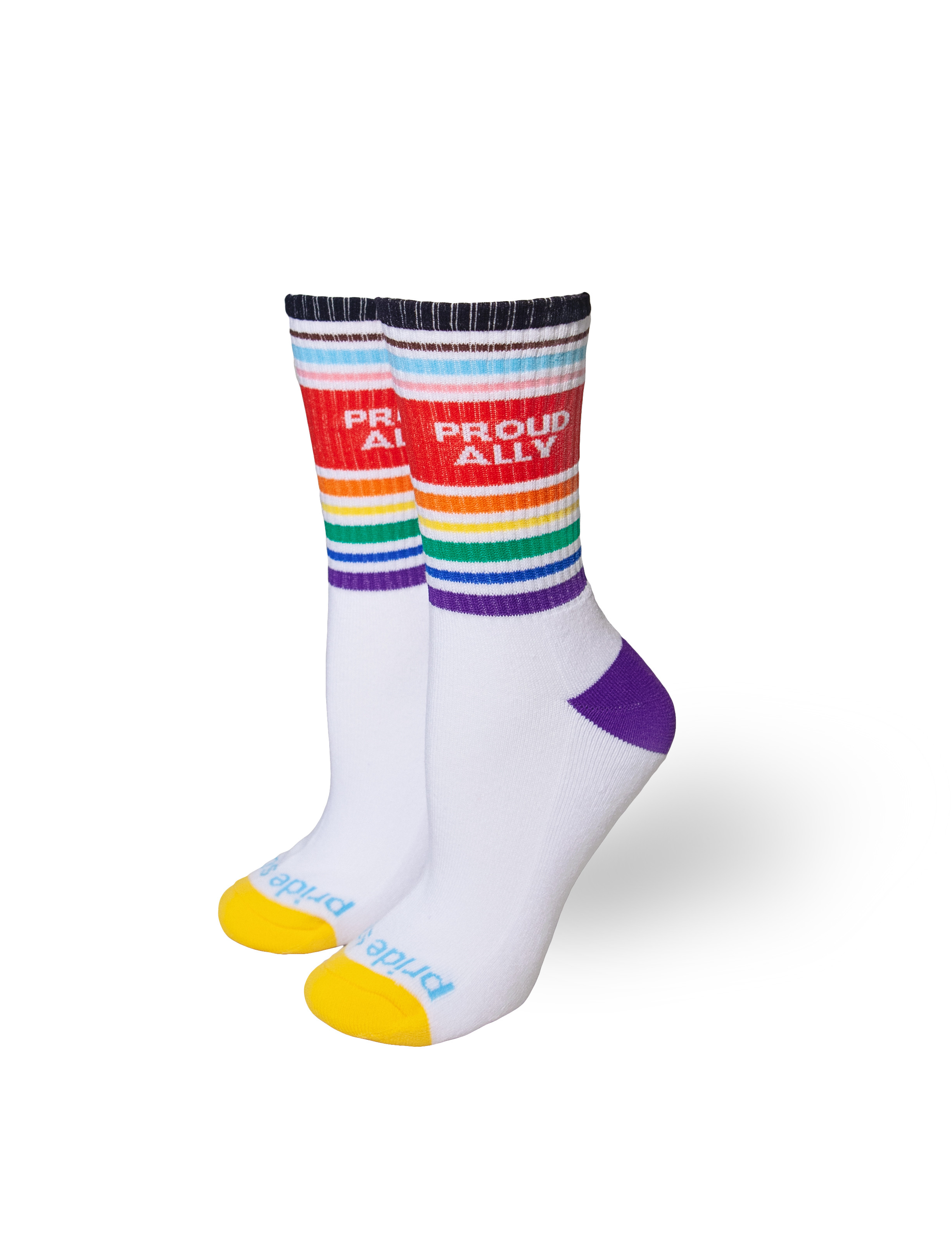 Pride Socks: Rainbow Striped Tube, Athletic and Casual Socks