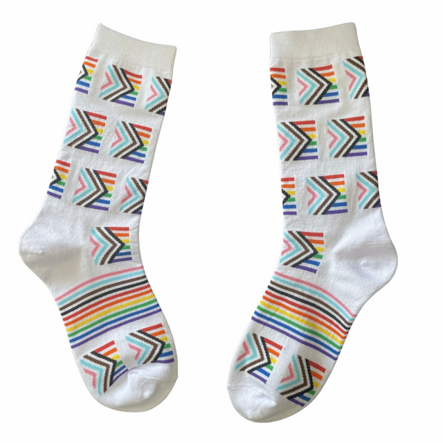 Pride Socks: Rainbow Striped Tube, Athletic and Casual Socks