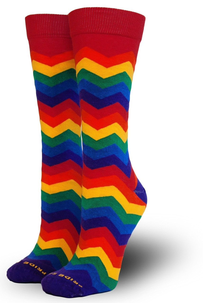 Pride Socks: Rainbow Striped Tube, Athletic and Casual Socks