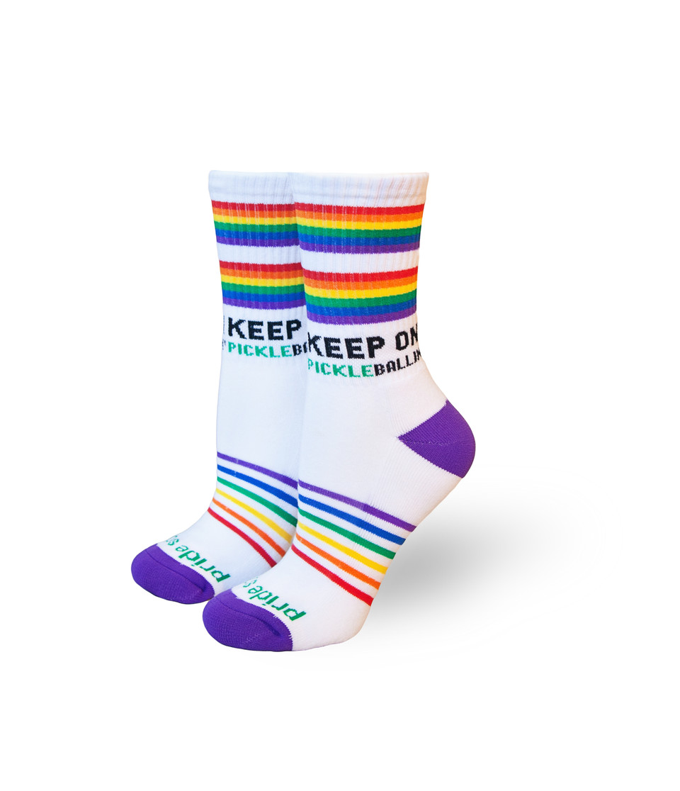 Pride Socks: Rainbow Striped Tube, Athletic and Casual Socks