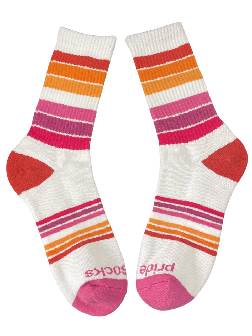 Pride Socks: Rainbow Striped Tube, Athletic and Casual Socks