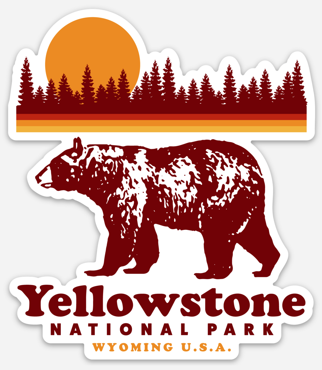 Yellowstone National Park Inclusive Sticker | Pride Socks