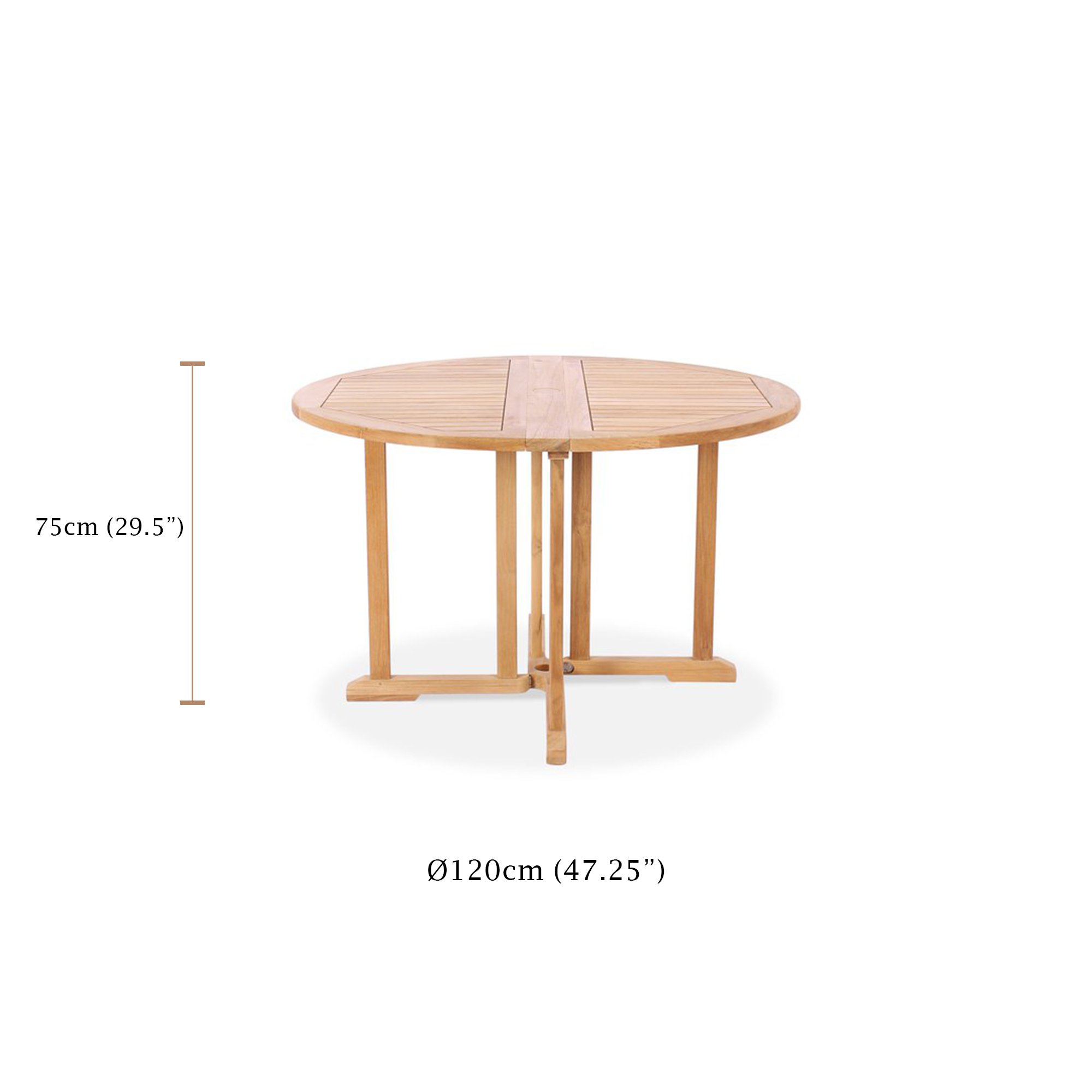 Infinity™ Small Round Teak Dining Table - Stylish Teak Dining