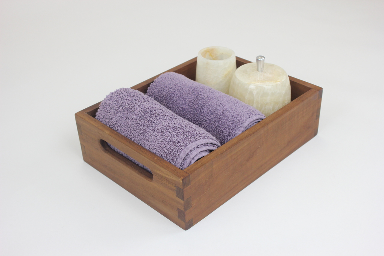 Moa™ Small Size Teak Storage Tray - Aqua Teak