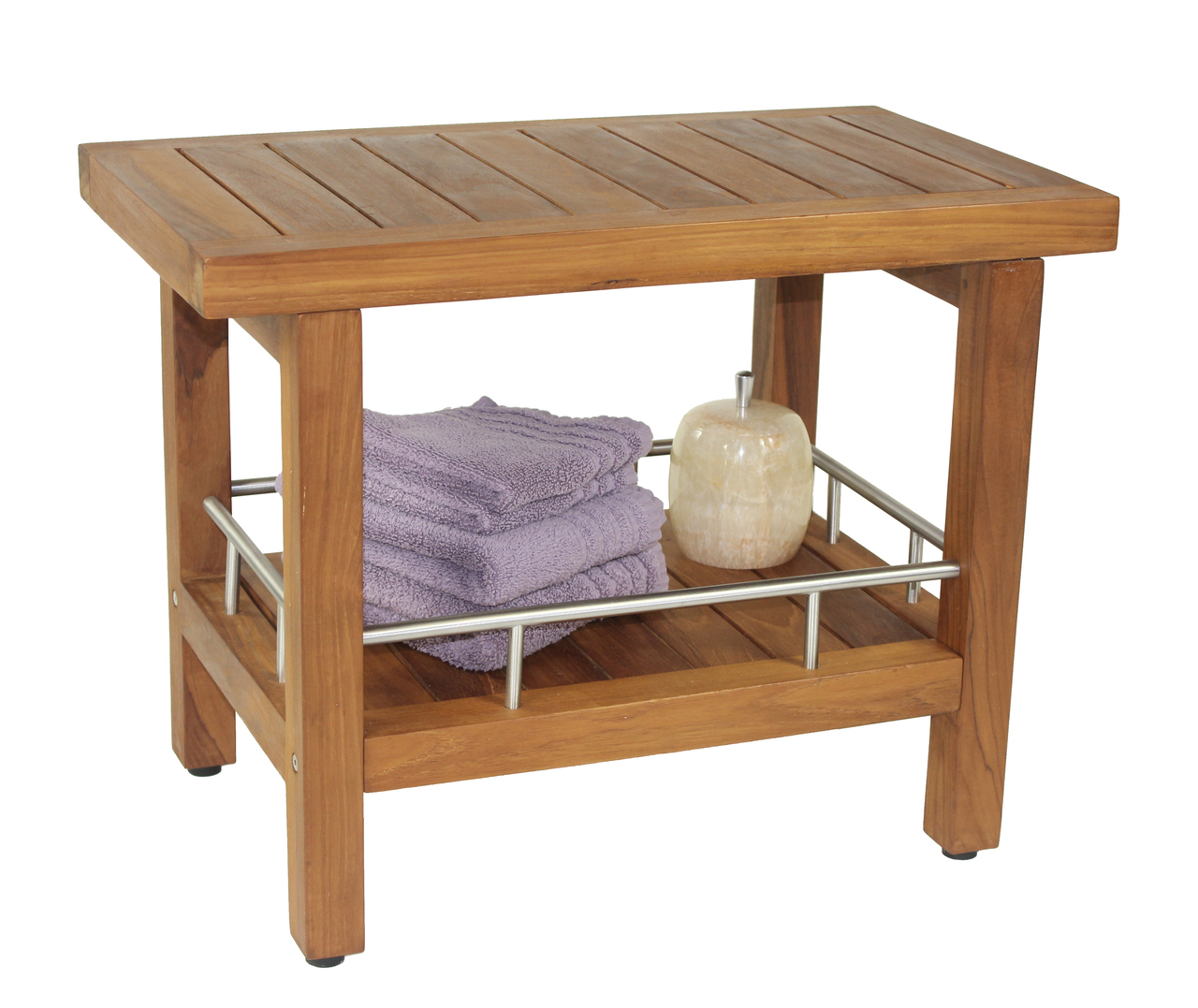 Organize Your Life With a Teak Bath Stool - Aqua Teak