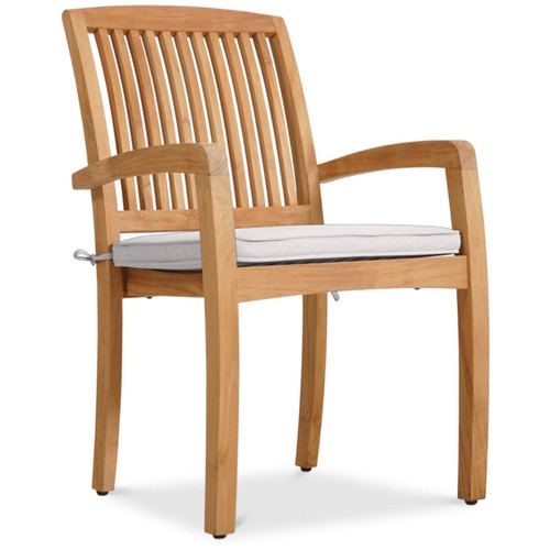 Linear™ Stacking Teak Arm Chair