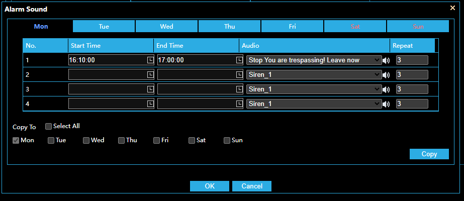 How to configure HD458 Light and Audio alarm alerts - AvertX