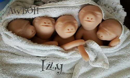 Silicone Baby Sloth Izzy Awake by Jade Warner Unpainted Full Body Kit