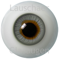 German Glass Eyes: Full Round Mouthblown Gray
