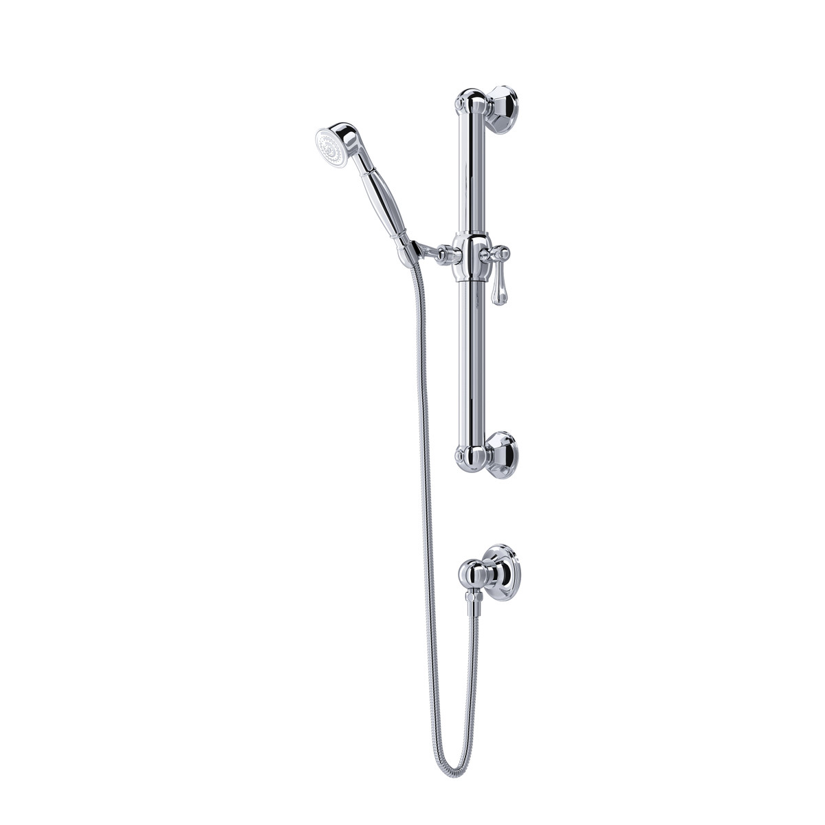 ROHL Handshower Set With 24" Grab Bar and Single Function Handshower
