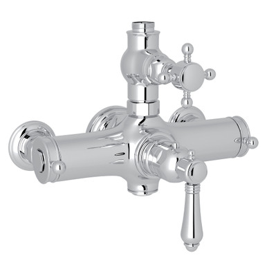 ROHL Exposed Thermostatic Valve - Polished Chrome with Cross Handle ...