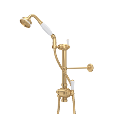 Perrin & Rowe Edwardian Riser Diverter, Handshower, Handshower Holder ...