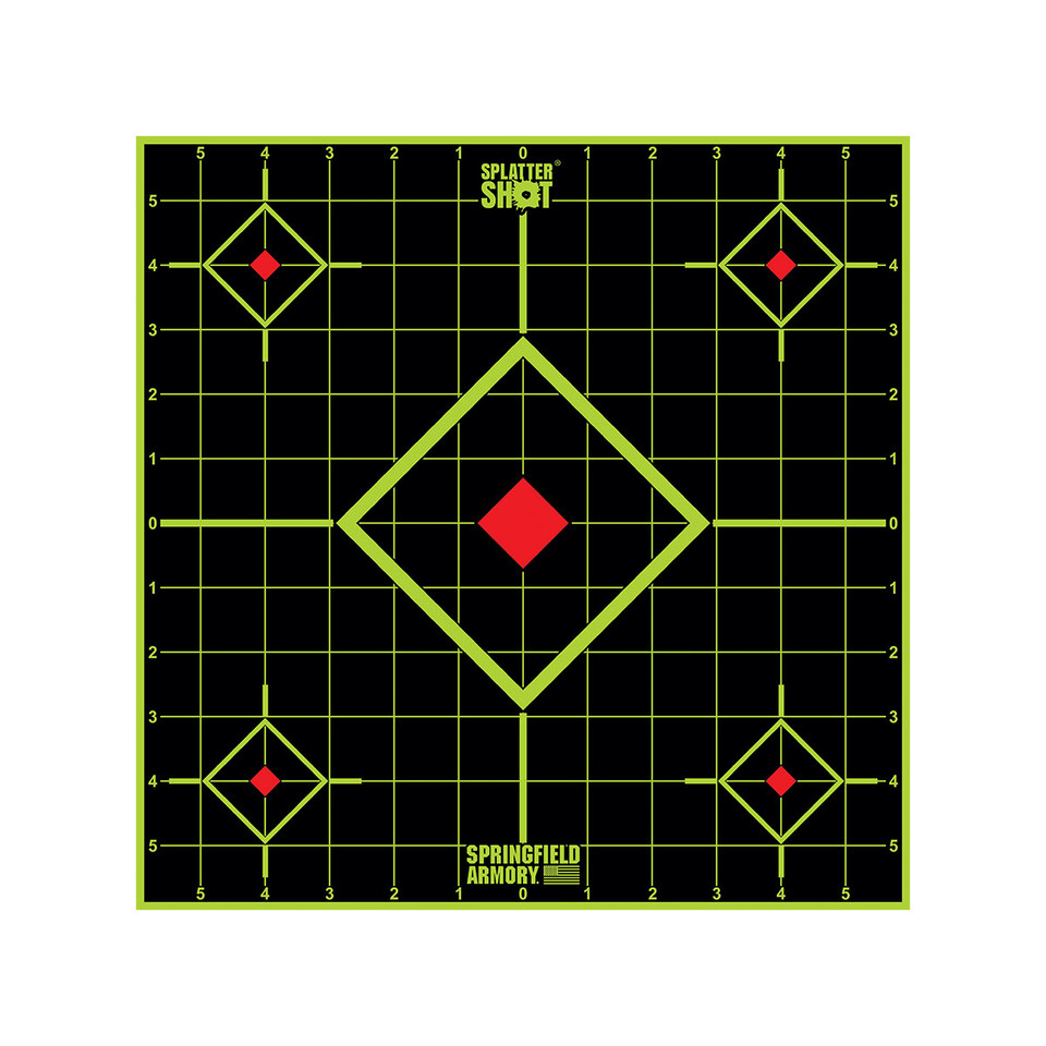 Springfield Armory 12" x18" Splatter Shot White Reactive Silhouette ...