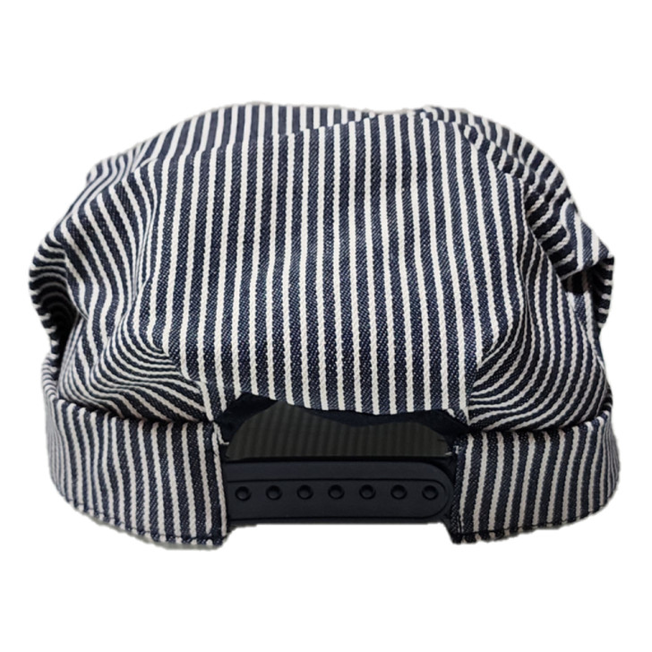Boys Striped Engineer Hat (Blue)