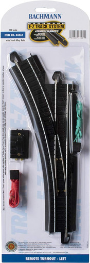 Bachmann Trains - Snap-Fit E-Z TRACK REMOTE TURNOUT - LEFT (1/card ...