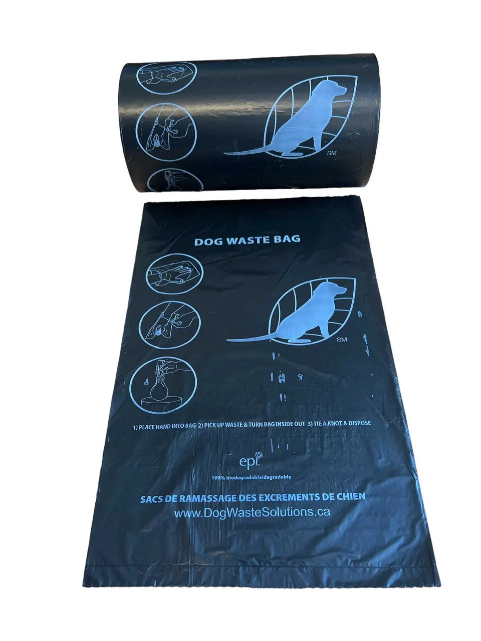 Jumbo Dog Waste Roll Bags - Case of 5 Rolls - 3125 Bags