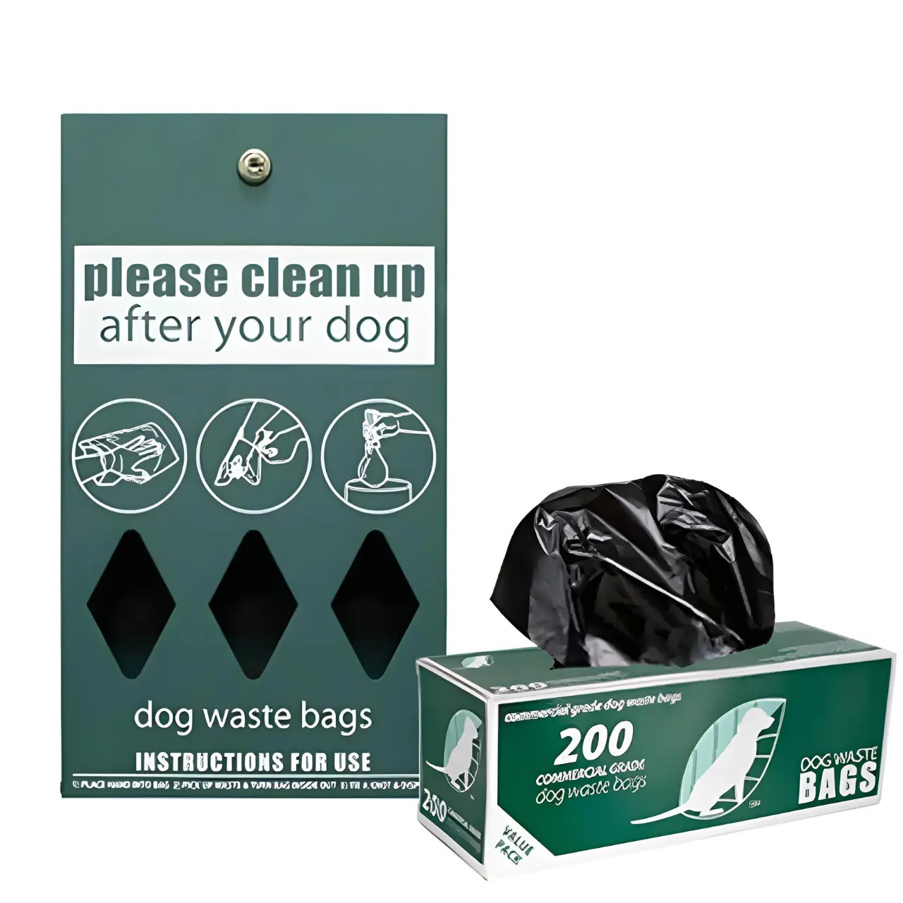 Durable Roll Bag Dispenser with 3 Openings and Shelf