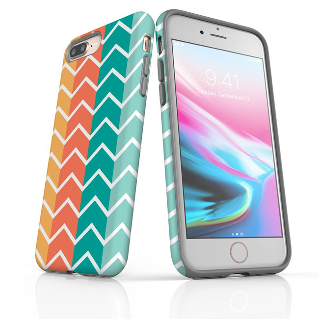 For iPhone 8/7 Plus Protective Case, Zigzag Colorful Pattern ...
