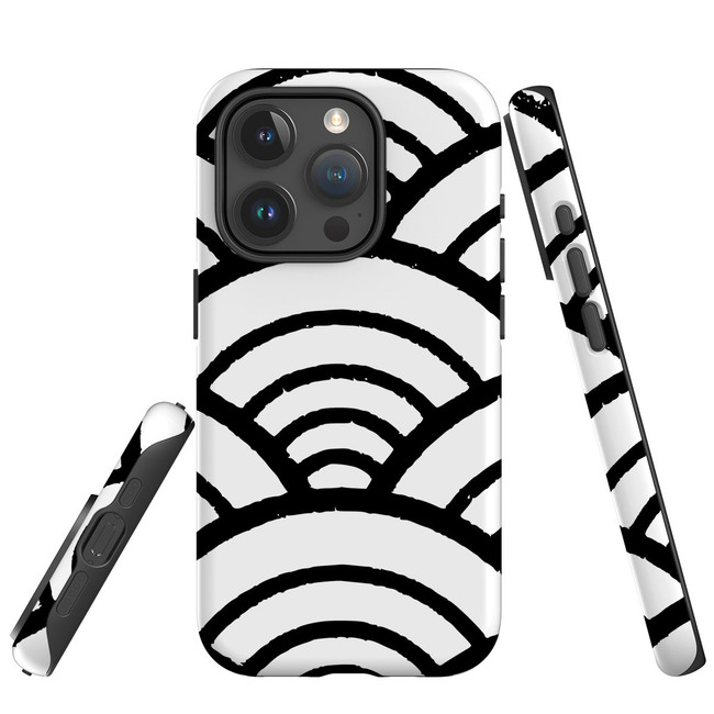 For iPhone 15 Pro Case Tough Protective Cover, Japanese Folk Waves ...