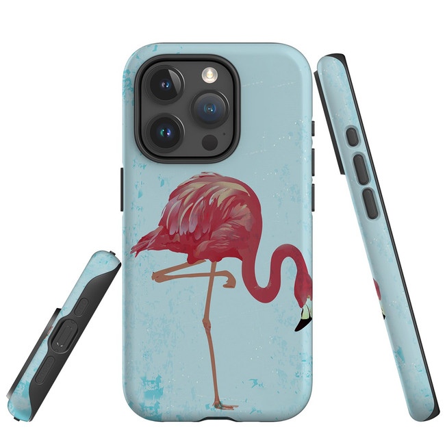 For iPhone 15 Pro Max Case Tough Protective Cover, Vintage Flamingo ...