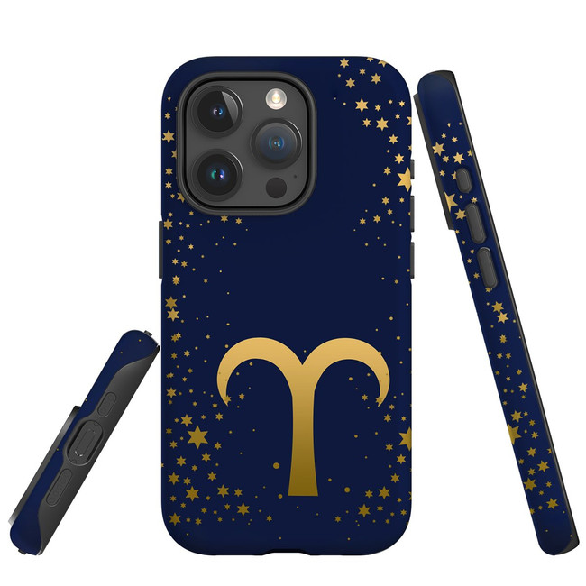 For iPhone 15 Pro Max Case Tough Protective Cover, Aries Sign ...