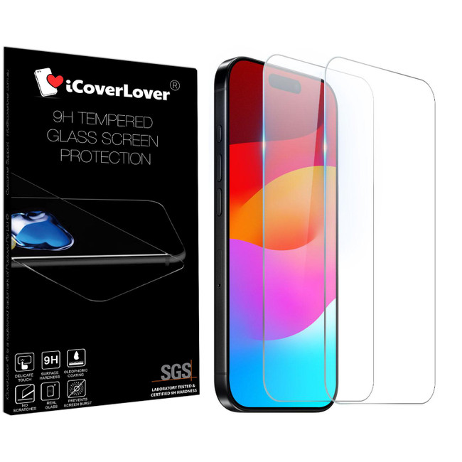 iCoverLover [2-Pack] For iPhone 17 Pro Max Tempered Glass Screen ...