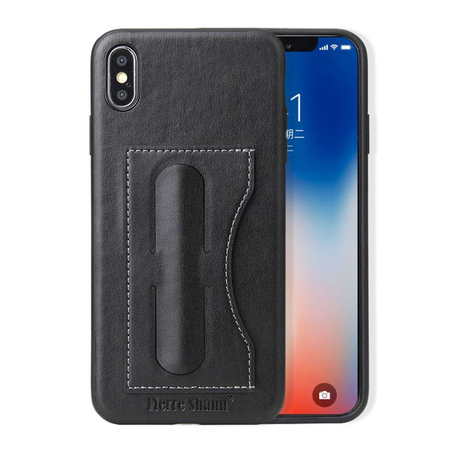 iPhone XS MAX Case Black Luxury Leather Back Shell Cover | Leather ...