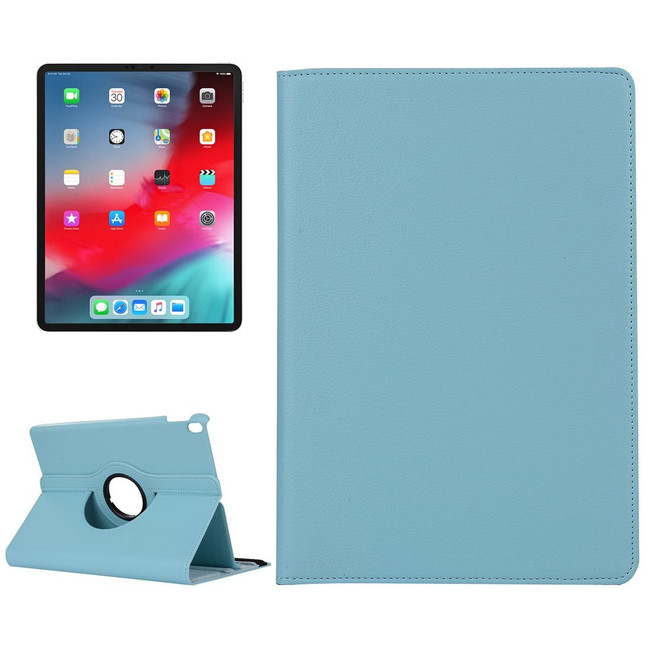 iPad Pro 11 Inch (2018) Case Baby Blue Lychee Texture PU Leather Folio ...