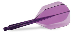 Condor Axe Flight System - Shape - Clear Purple - Long - theDartZone.com