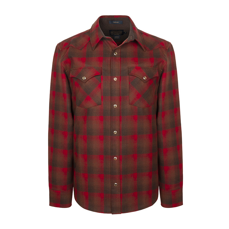 Pendleton Plaid Snap-Front Western Canyon Shirt | Alan Bilzerian