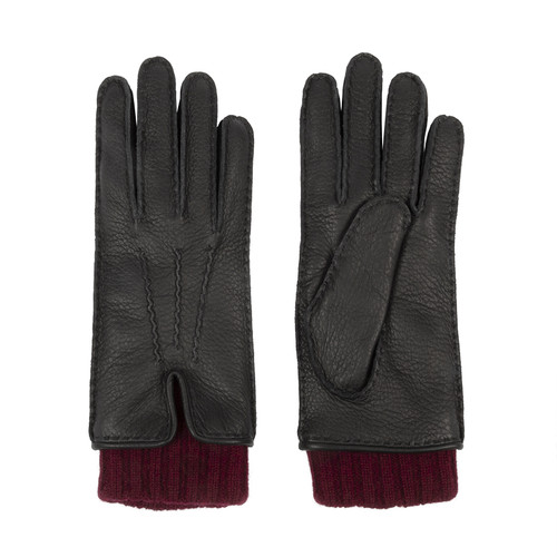 AB Knit Cuff Deerskin Gloves | Alan Bilzerian