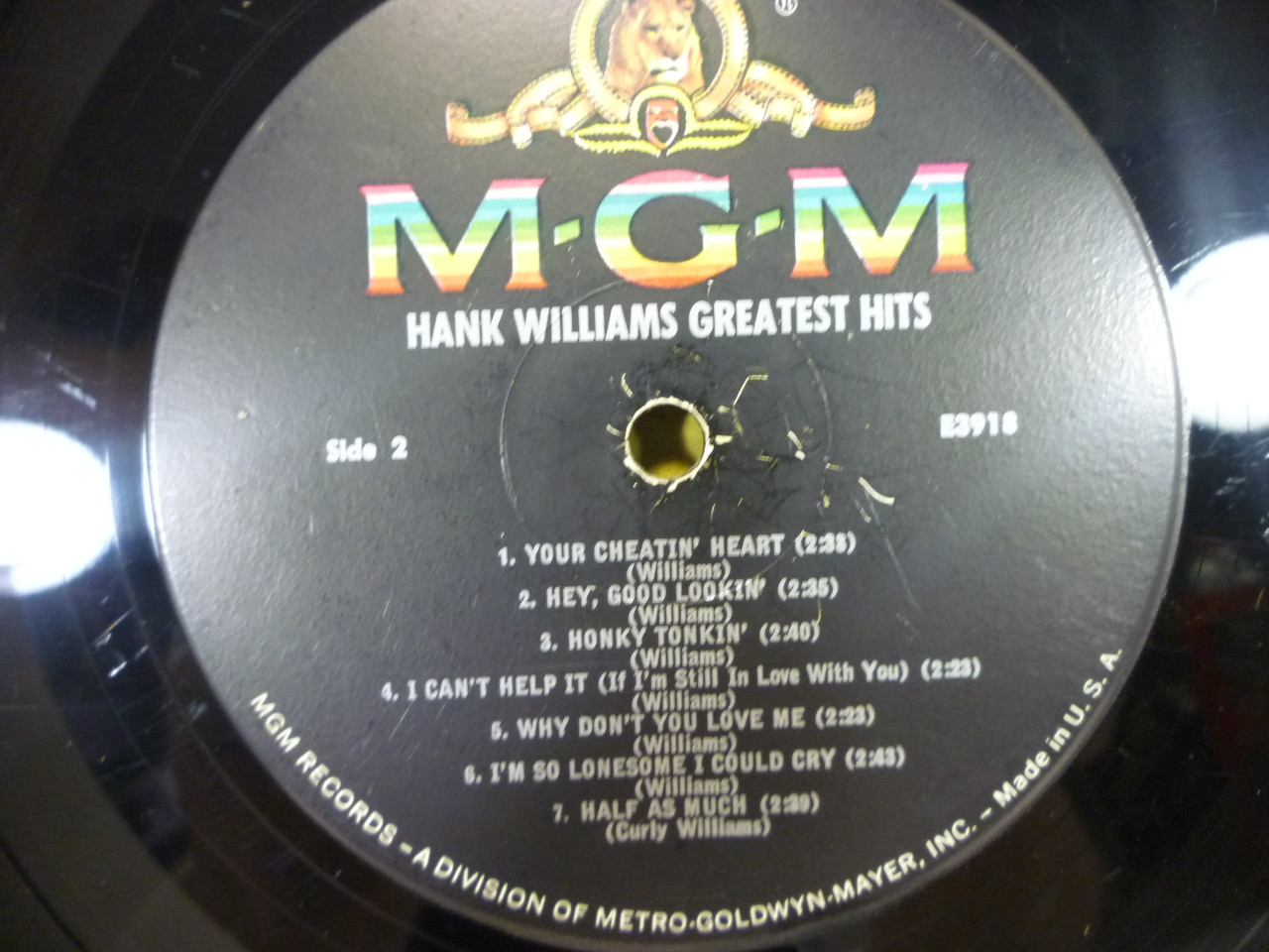 Hank Williams - Greatest Hits Vinyl LP Record Album