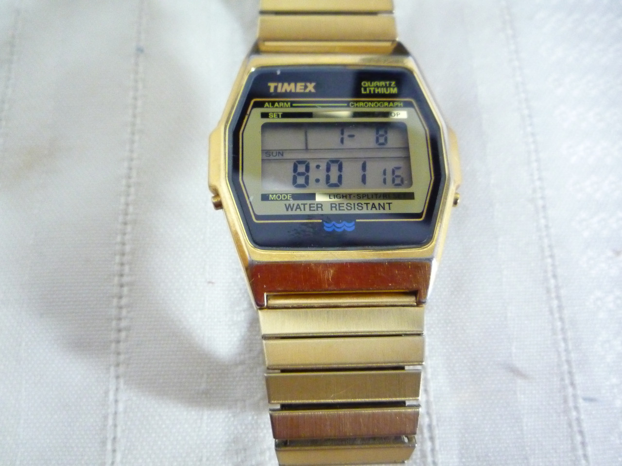 Timex Digital Quartz Chronograph Watch Lithium T52 Men New Battery