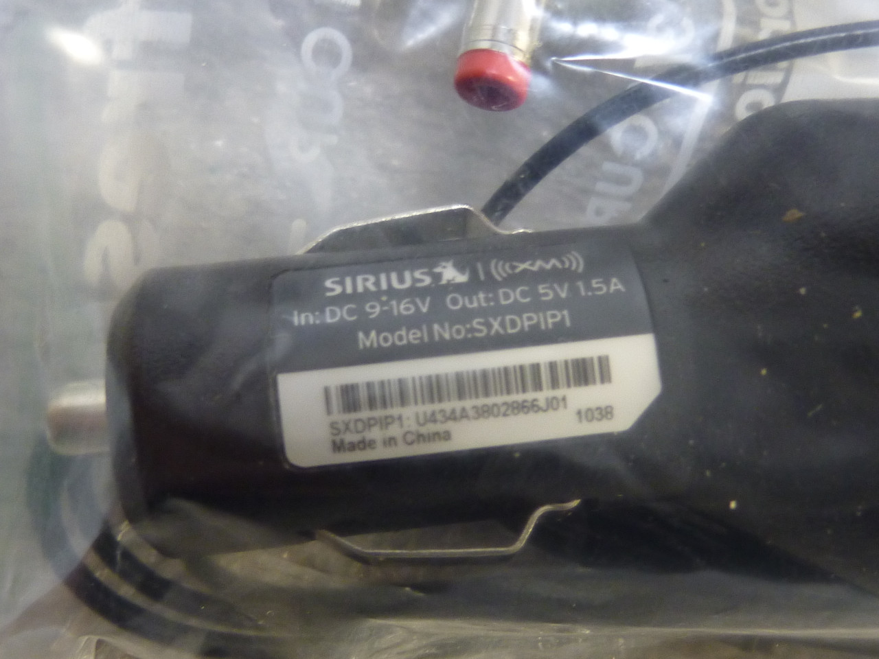Sirius XM Vehicle Power Adapter 12V - 5V Red Tip New