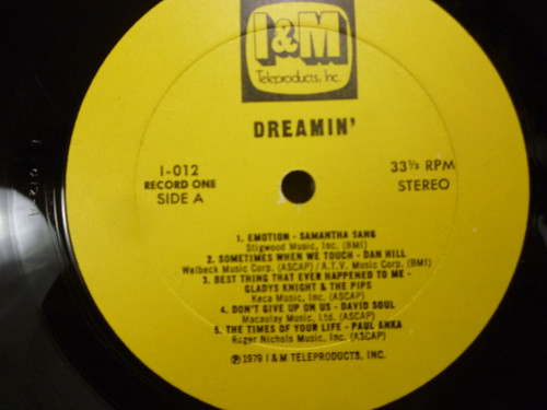 Dreamin' " 21 Songs Original Artist " Double Vinyl LP Record Set
