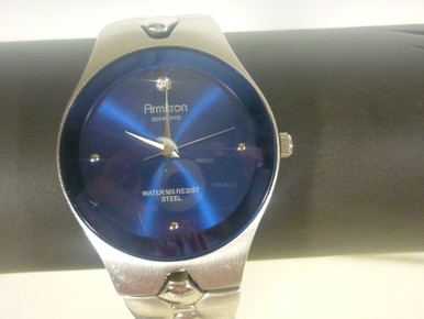Armitron Diamond All Stainless Steel Dress Watch Men 20/1789