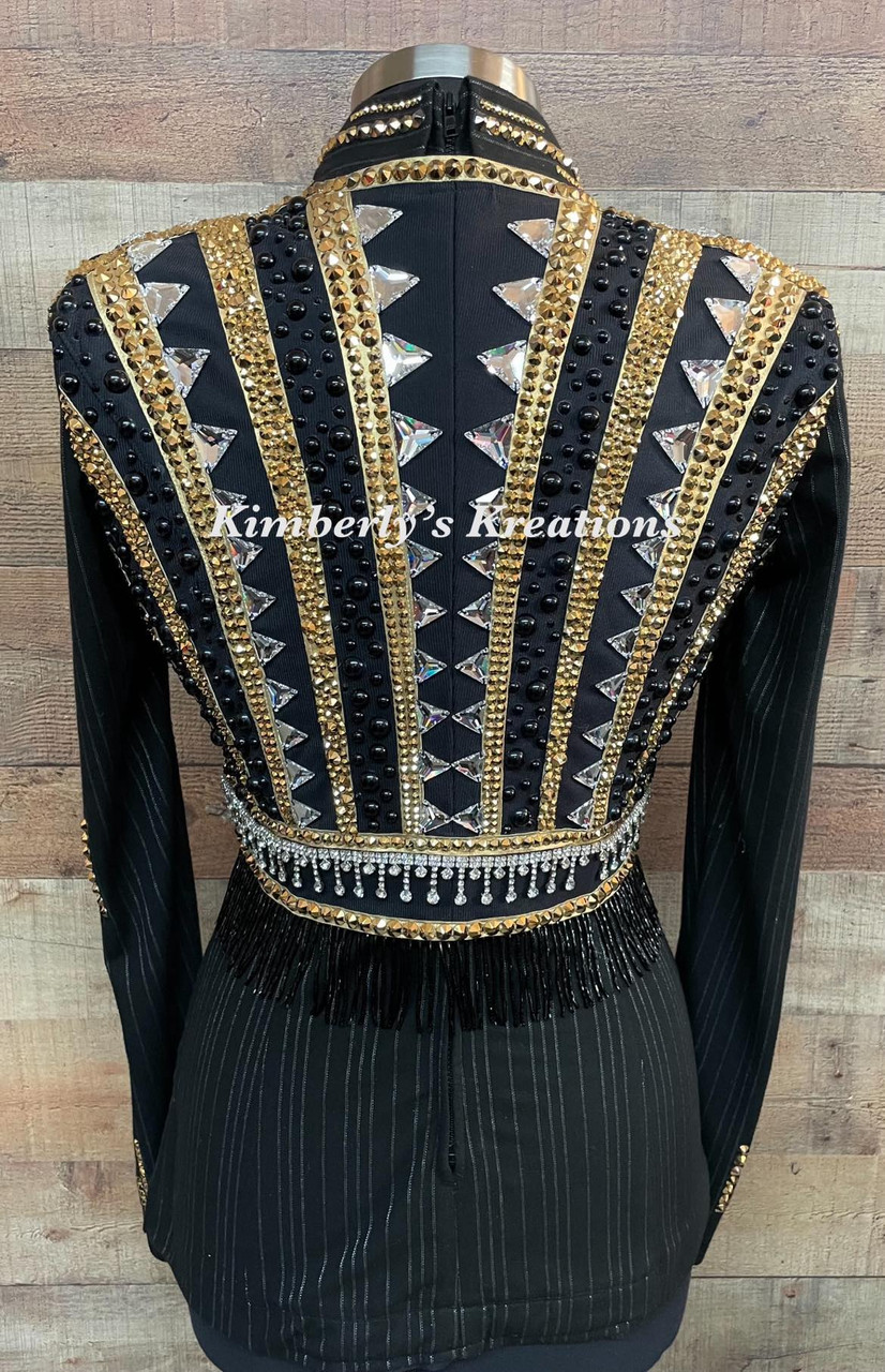 Black and Gold Bolero/Shirt Set - Ladies Size Medium