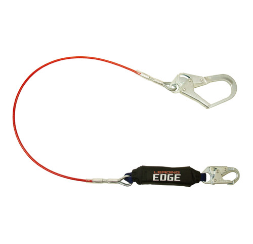 FallTech 8354LE3 6' Leading Edge Lanyard with Steel Snap hook and Rebar ...