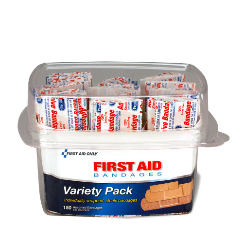 First Aid Only FA-90095 Assorted Bandage Box Kit: 150 Piece