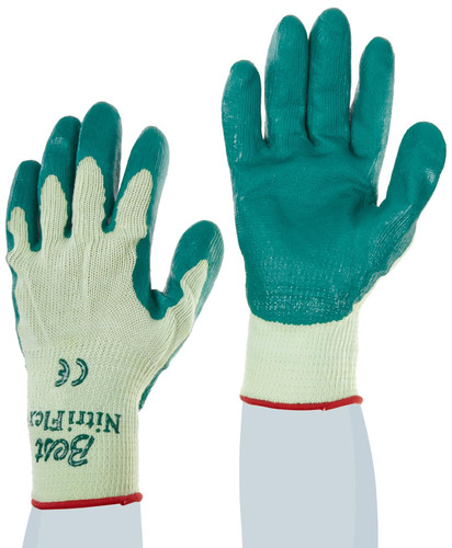 Showa Best 4600 Size: 10, Nitri-Flex Plus Flat-Dipped Nitrile Glove
