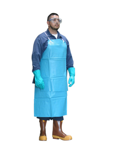 Ansell 56-102 Green PVC Apron Heavy-Duty With Stomach Patch